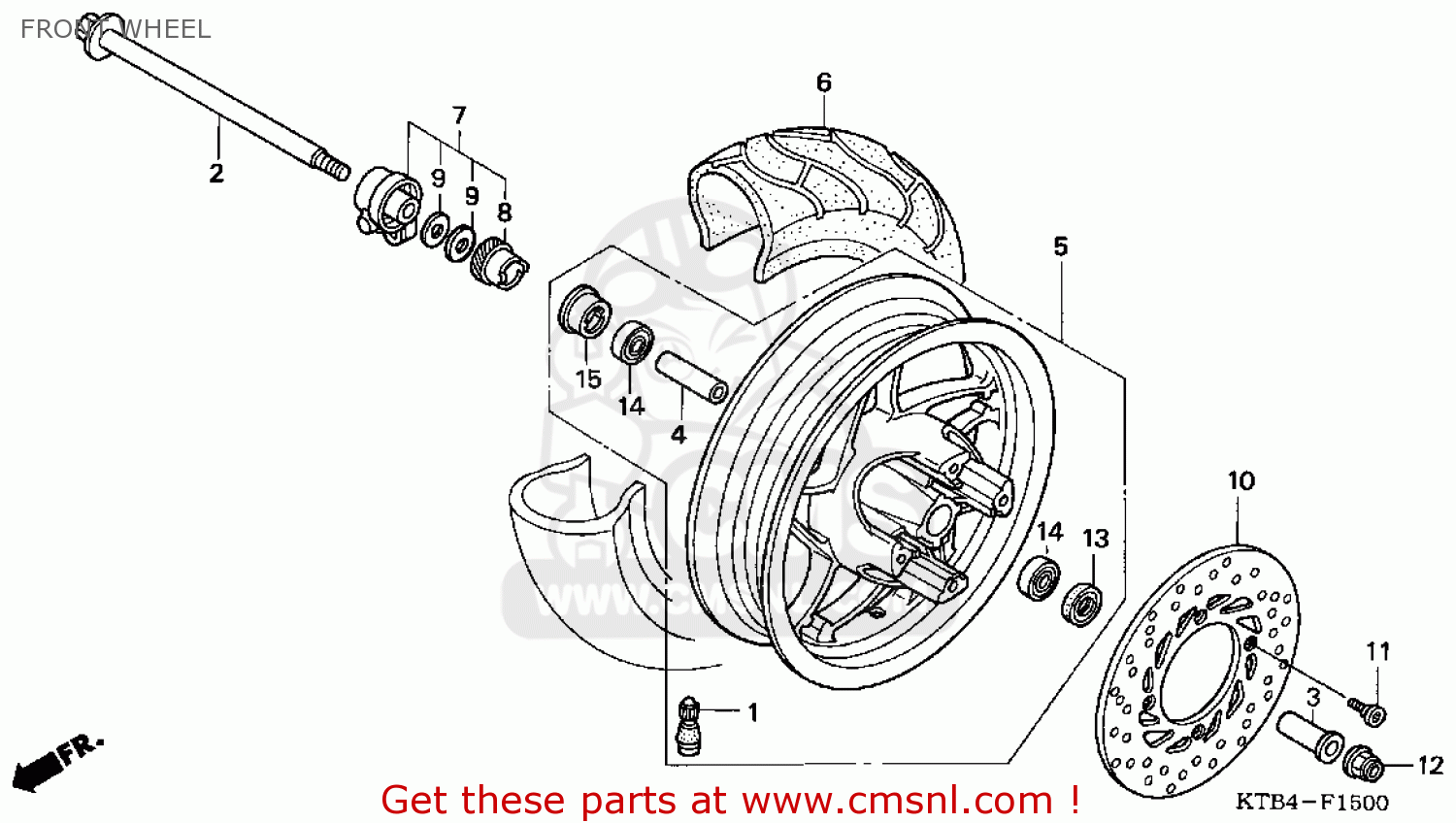 44650KTB000: Wheel Sub Assy,fr Honda - buy the 44650-KTB-000 at CMSNL