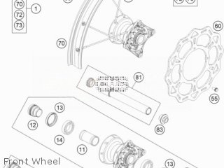 FRONT WHEEL HUB CPL. 12 for 85 SX 19/16 Europe 2016 - order at CMSNL