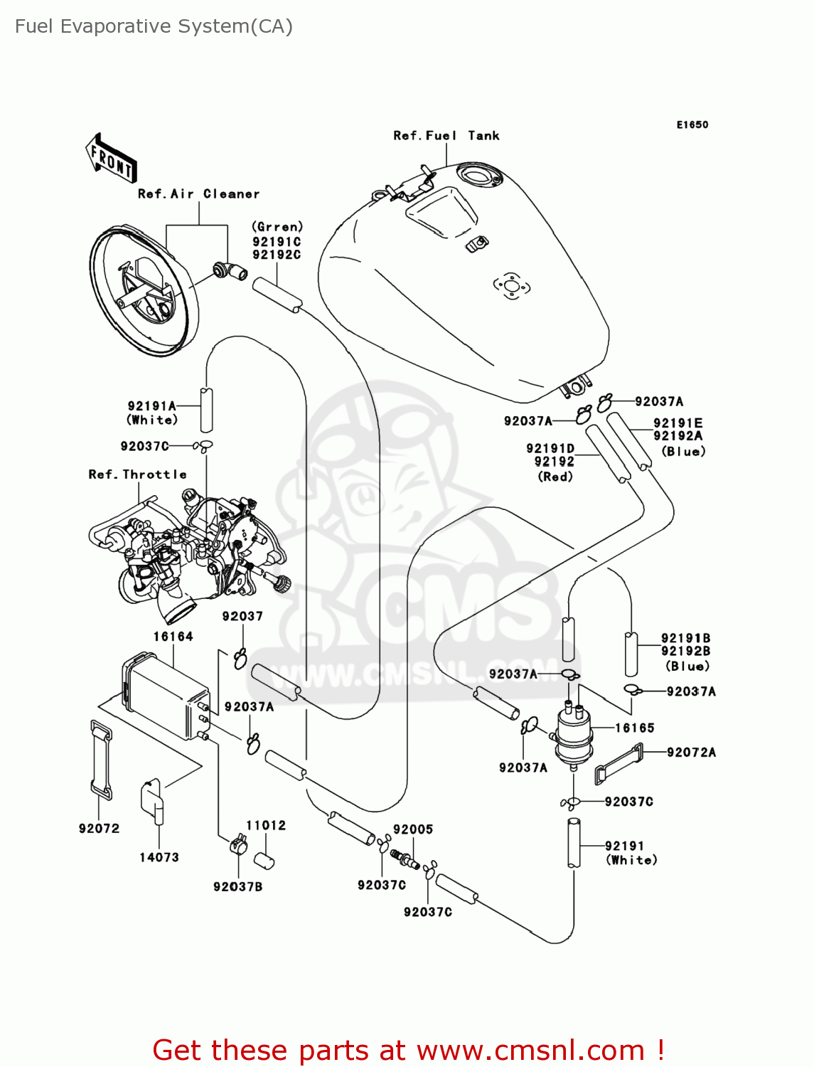 921920552: Tube,tank-separator,b Kawasaki - buy the 92192-0552 at CMSNL