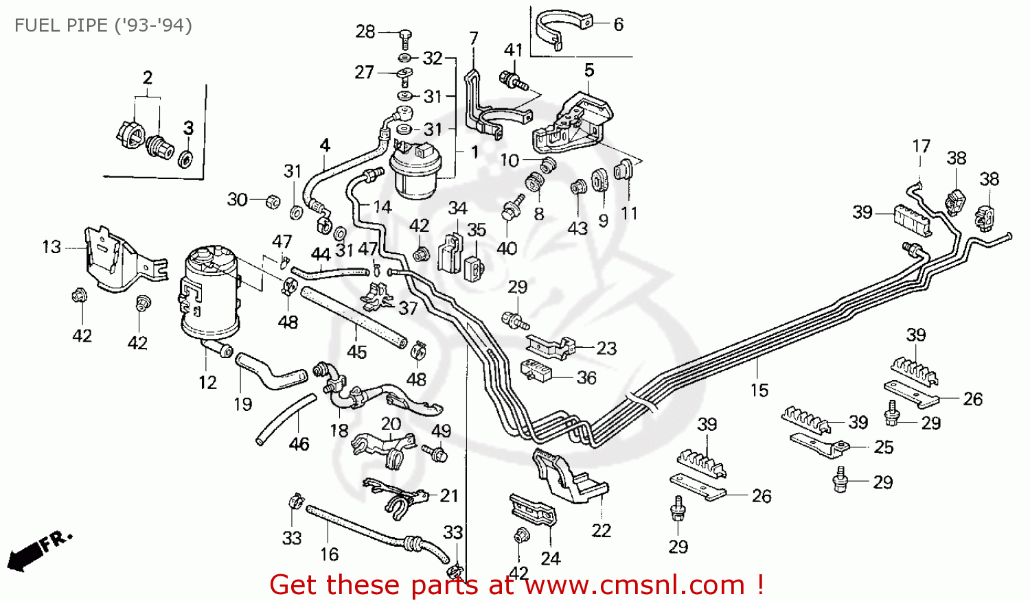 16722P30A01: Hose, Fuel Feed Honda - buy the 16722-P30-A01 at CMSNL
