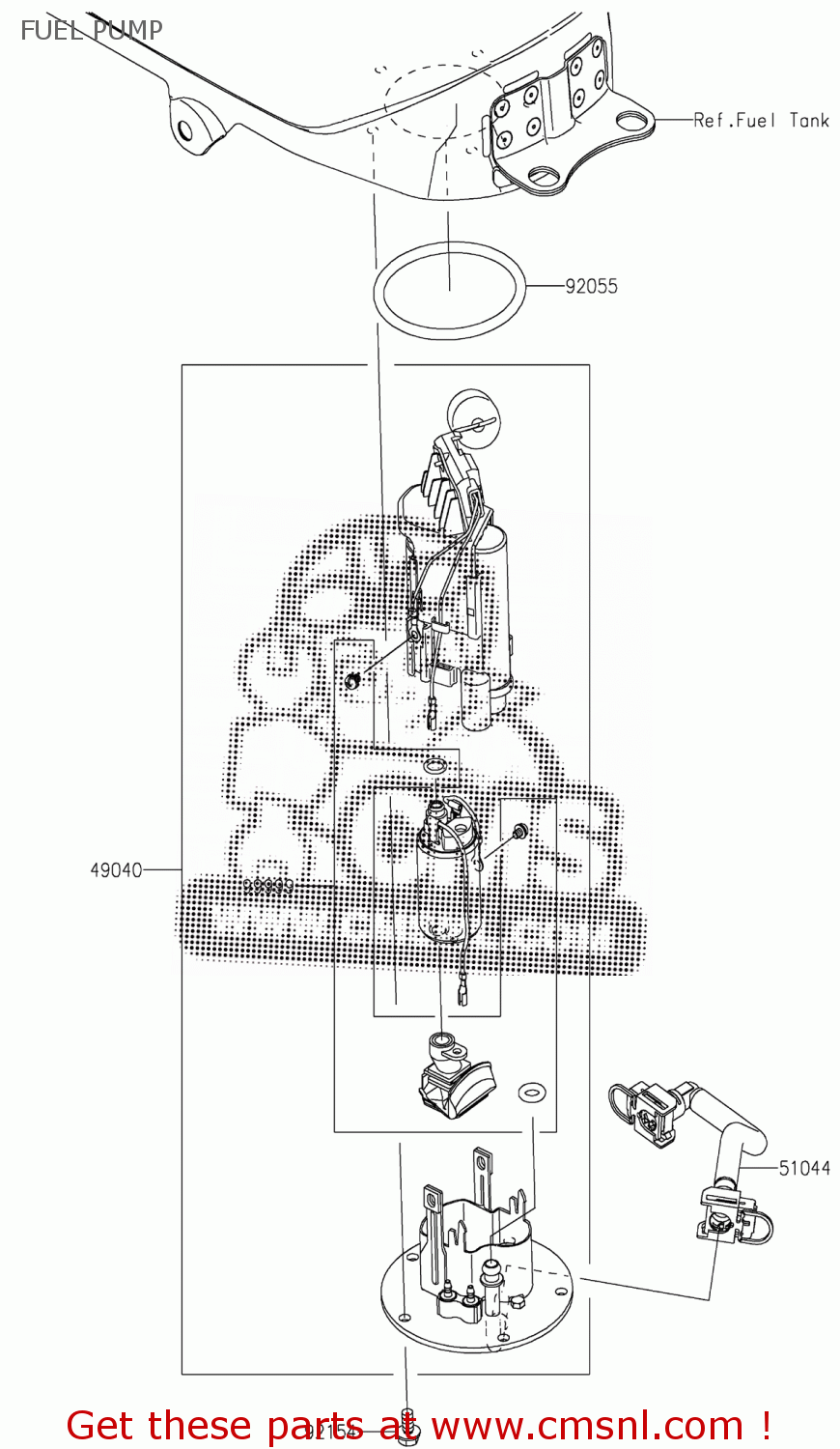 490400763: Pump-fuel Kawasaki - buy the 49040-0763 at CMSNL
