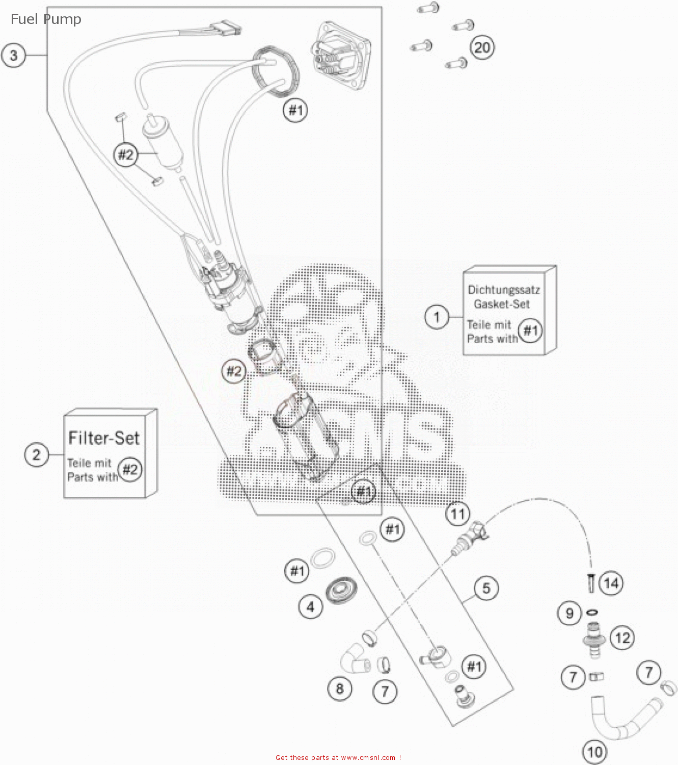 78107088100: Fuel Pump Cpl. Ktm - buy the 78107088100 at CMSNL