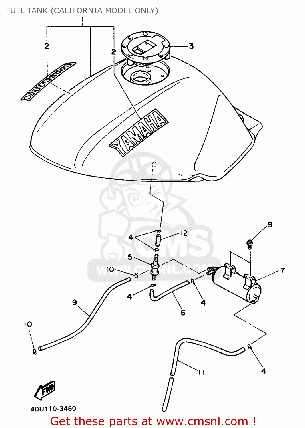 4BP241102001: Fuel Tank Comp. Yamaha - buy the 4BP-24110-20-01 at CMSNL