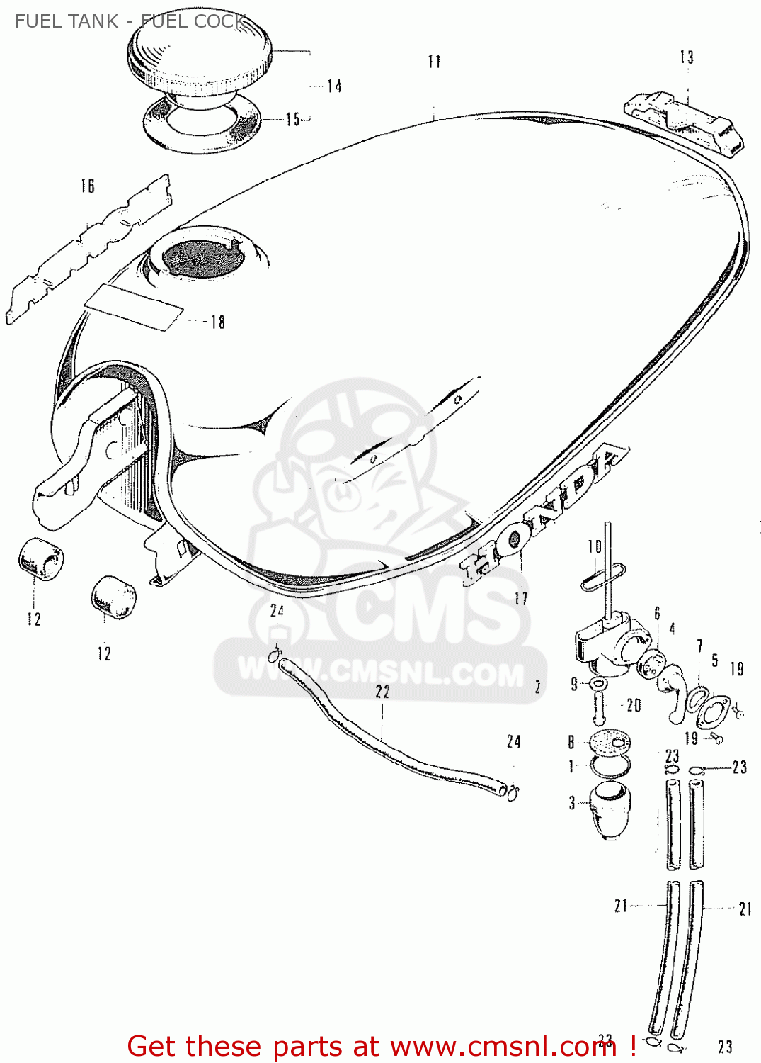 87121336000: Emblem,r Fueltank Honda - buy the 87121-336-000 at CMSNL