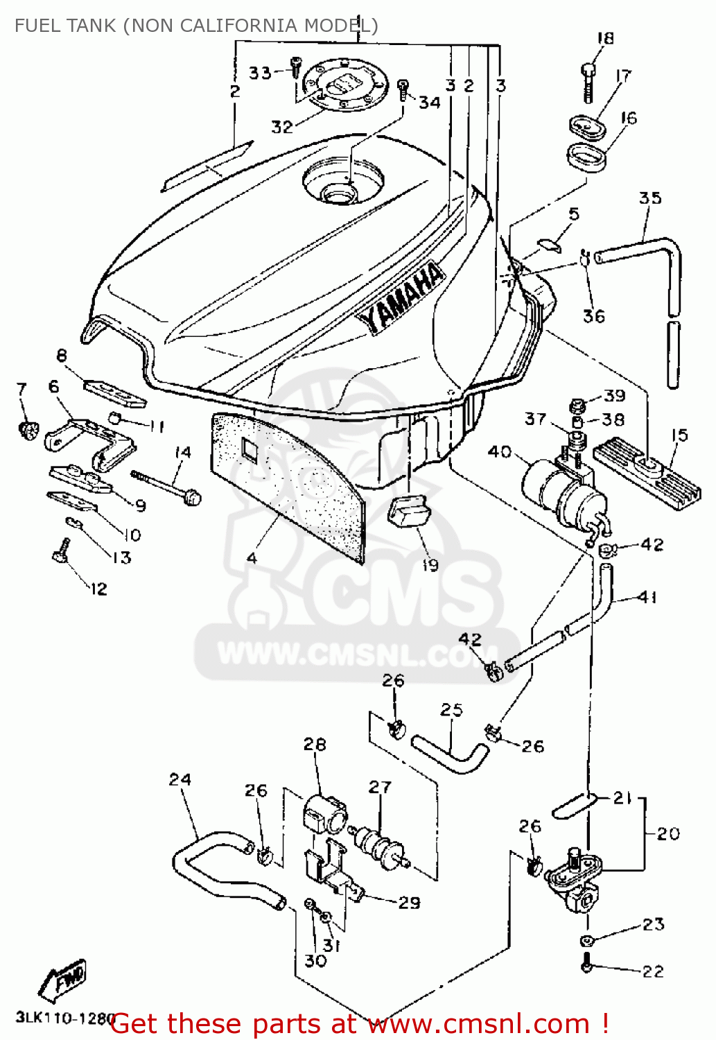 3GM2411001X2: Fuel Tank Comp. Yamaha - buy the 3GM-24110-01-X2 at CMSNL