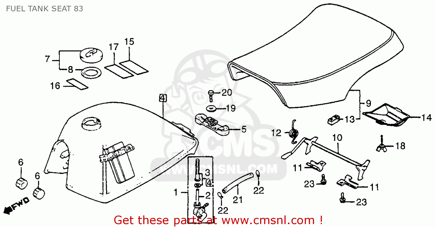 TANK SET FU*R109* for ATC200E 1983 (D) - order at CMSNL