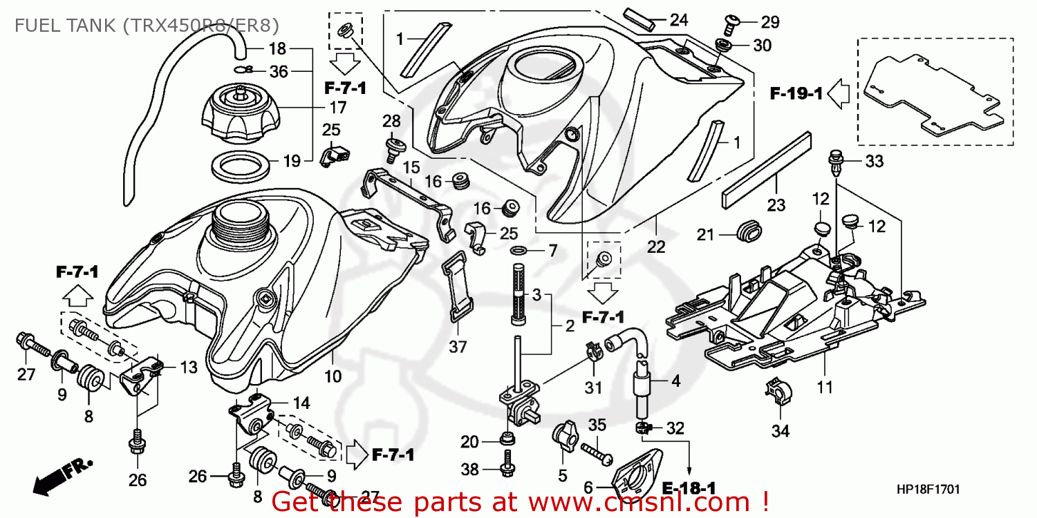 17525HP1A00: Stay,fuel Tank Honda - buy the 17525-HP1-A00 at CMSNL