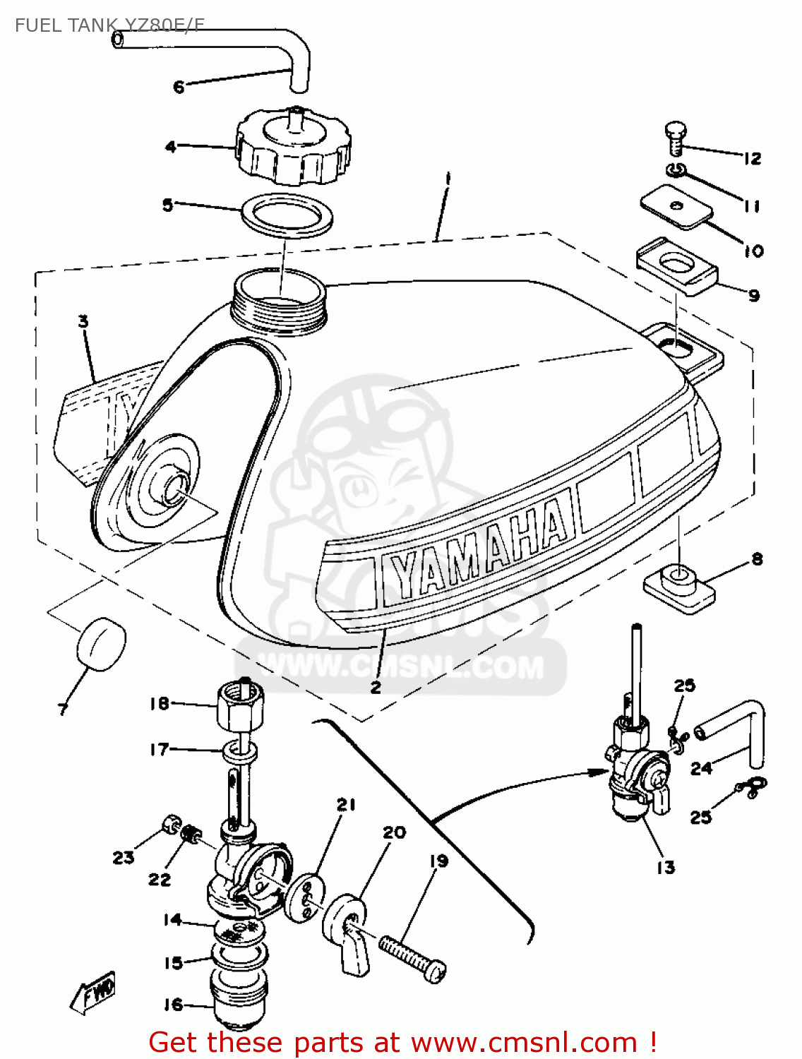 2J52424500: Graphic, Fuel Tank (r.h) Yamaha - buy the 2J5-24245-00 at CMSNL