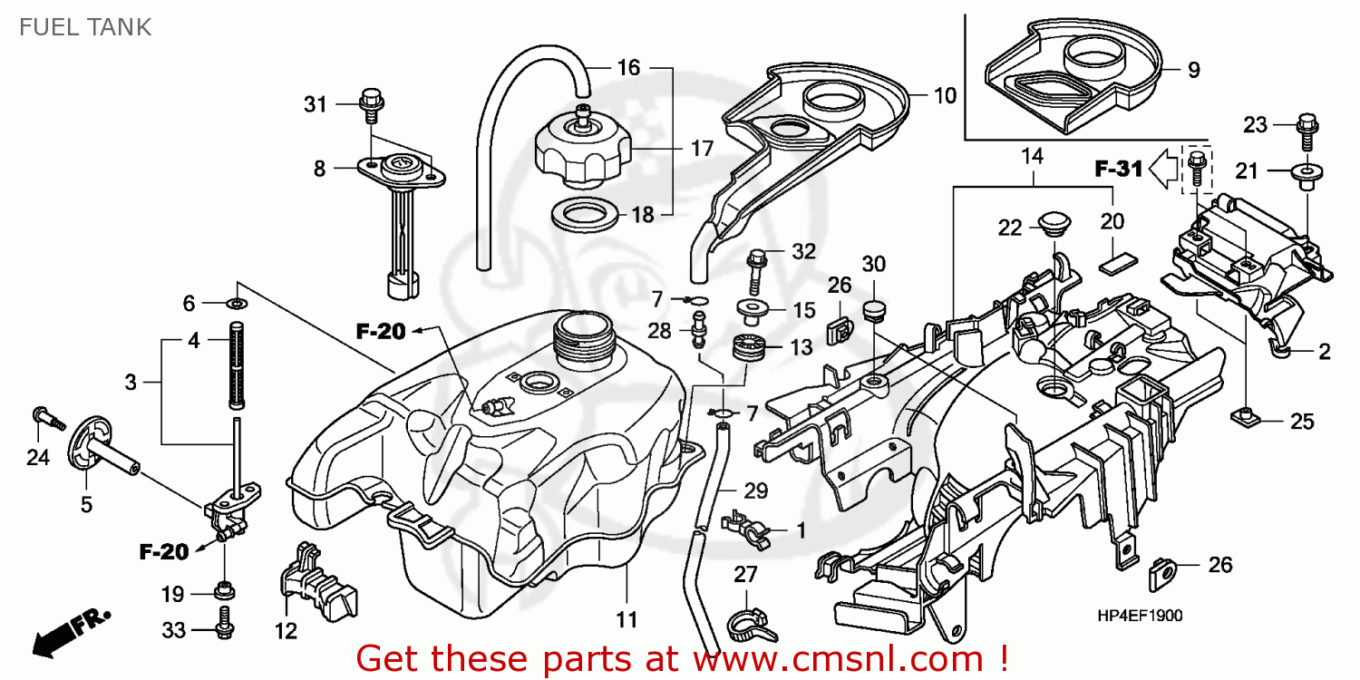 17507HP5A10: Tray,fuel Tank Honda - buy the 17507-HP5-A10 at CMSNL
