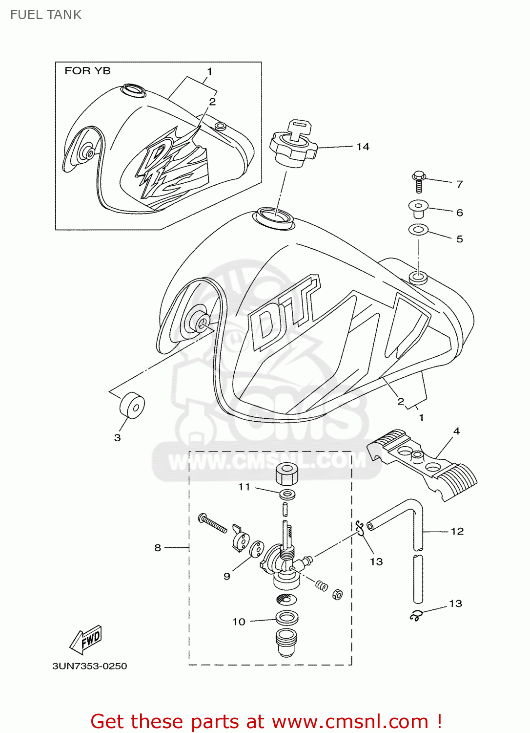 17WY24102002: Fuel Tank Comp. Yamaha - buy the 17W-Y2410-20-02 at CMSNL