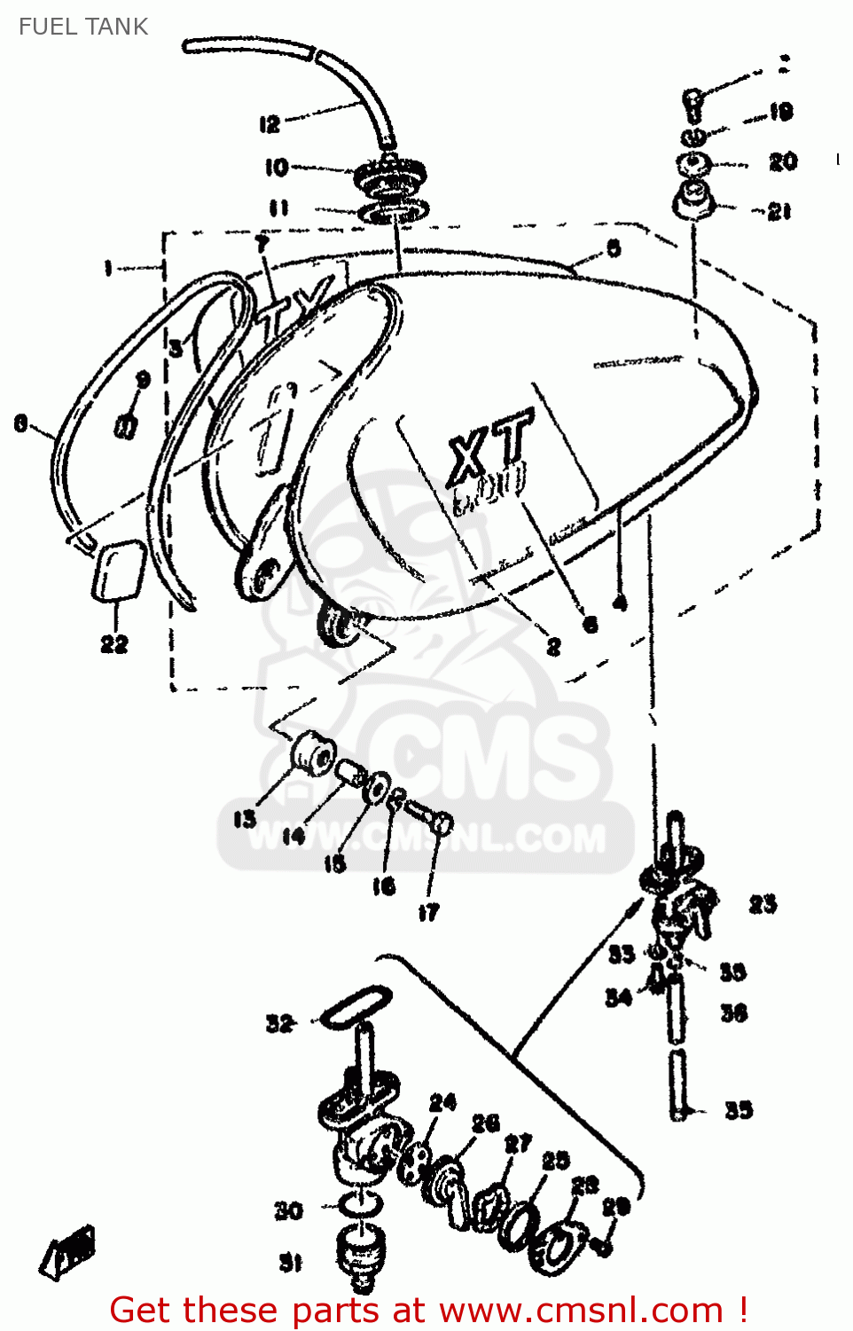 2H12424700: Graphic, Fuel Tank 1 (r.h) Yamaha - buy the 2H1-24247-00-00 at CMSNL
