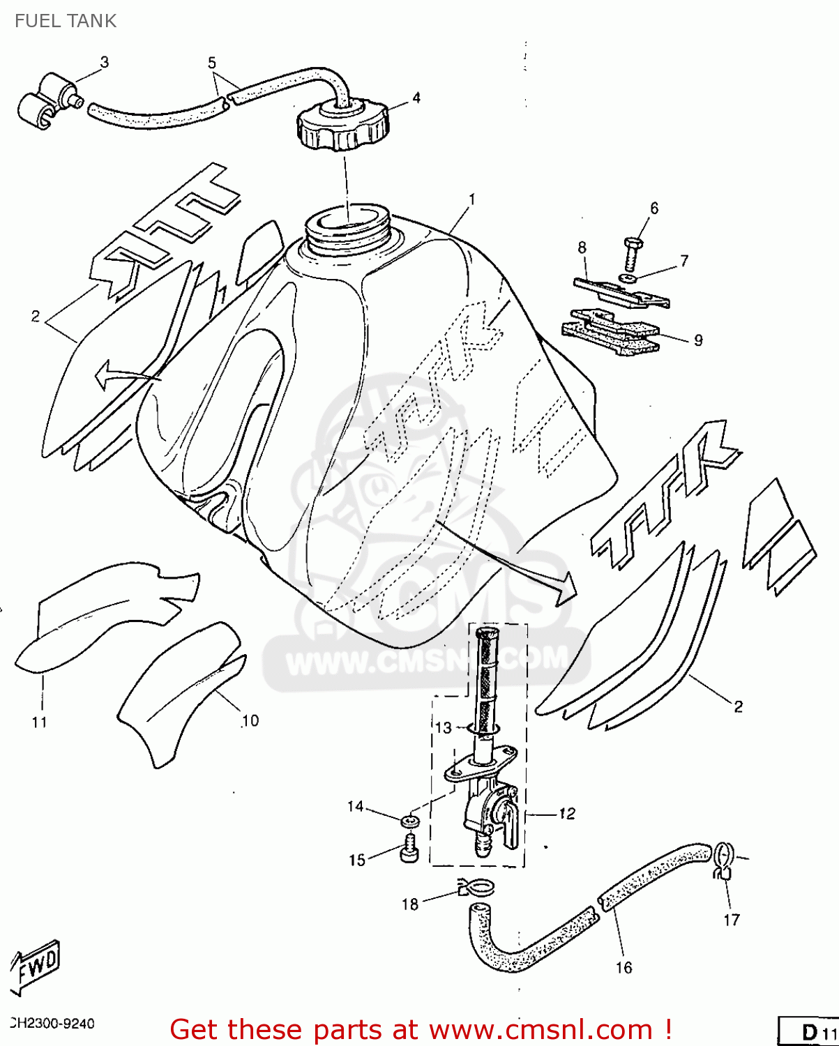5CHF411000P1: Fuel Tank Comp. Yamaha - buy the 5CH-F4110-00-P1 at CMSNL