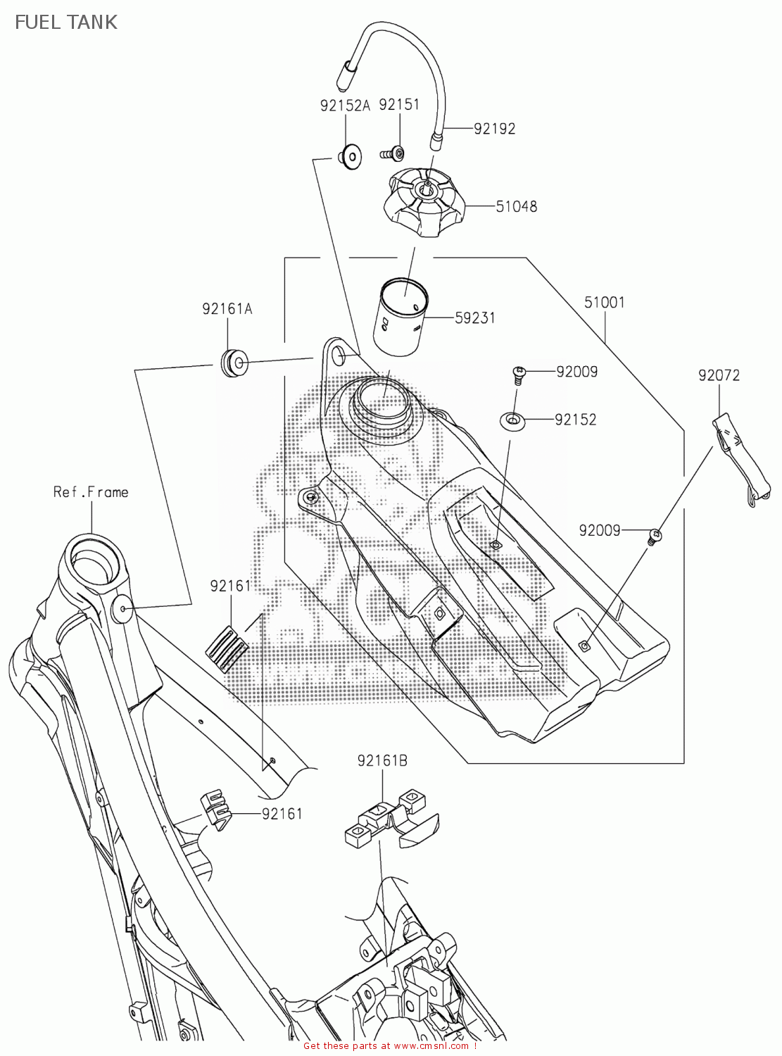 920720881: Band,fuel Tank Kawasaki - buy the 92072-0881 at CMSNL