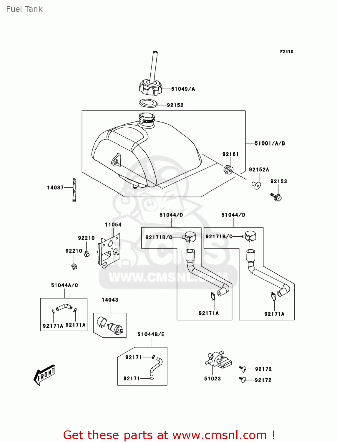 TUBE-ASSY,FUEL for KSF90-ACF KFX90 2012 USA - order at CMSNL