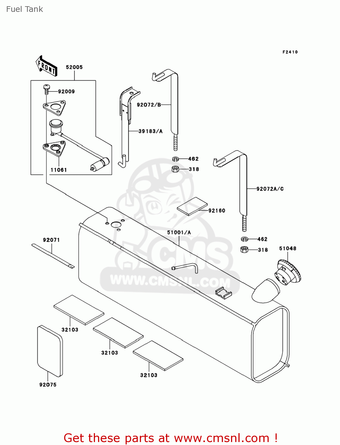 920727504: Band,fuel Tank Kawasaki - buy the 92072-7504 at CMSNL