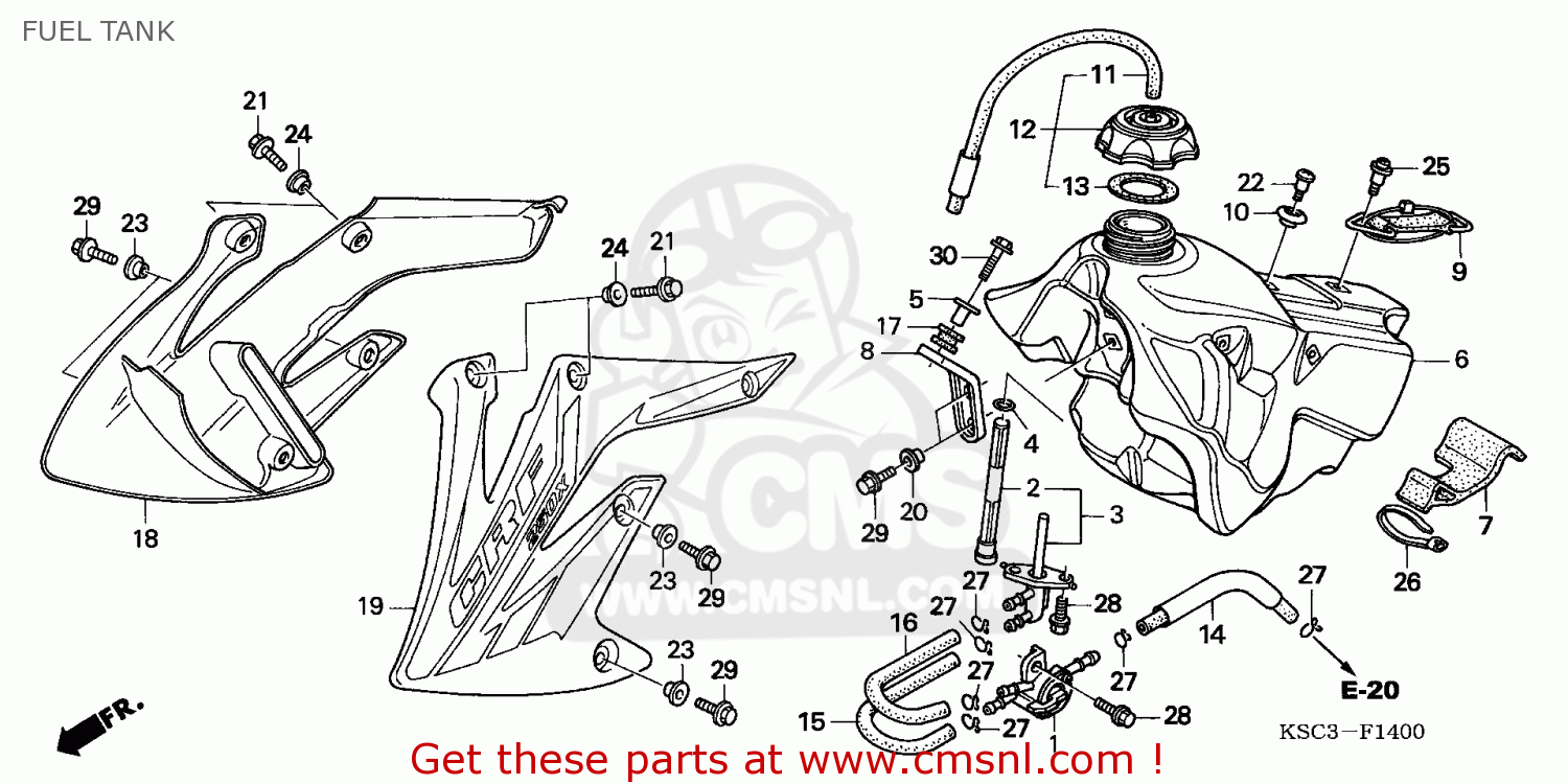 19071KSC730ZA: Shroud Set, R. Radia Honda - buy the 19071-KSC-730ZA at ...