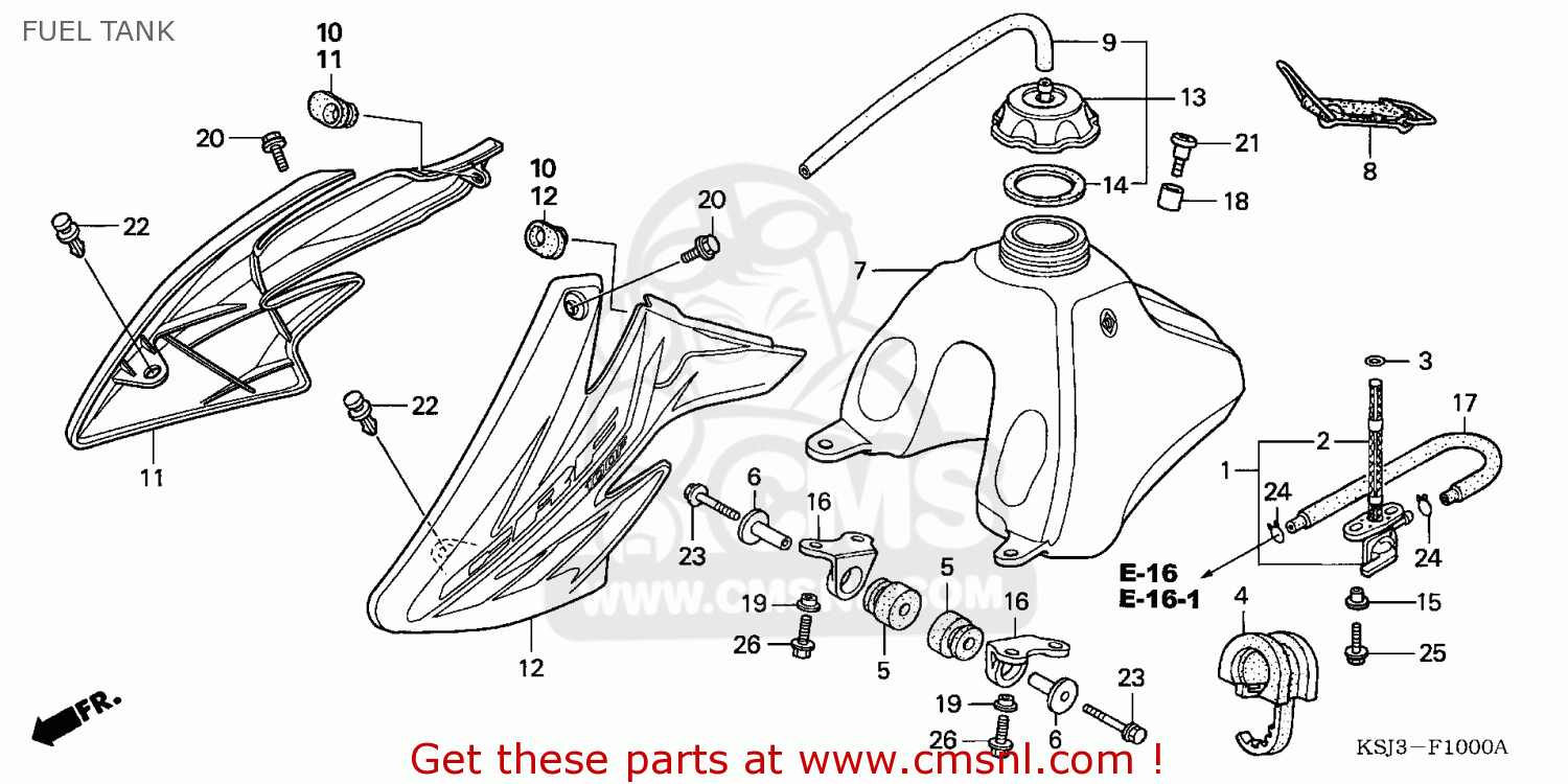 17545KSJ670ZA: Shroud Set, R. Tank Honda - buy the 17545-KSJ-670ZA at CMSNL