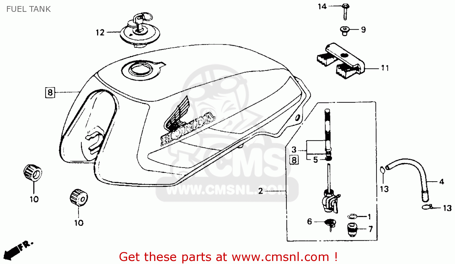 1751PKC1920ZA: Tank, Fuel *r109* Honda - buy the 1751P-KC1-920ZA at CMSNL