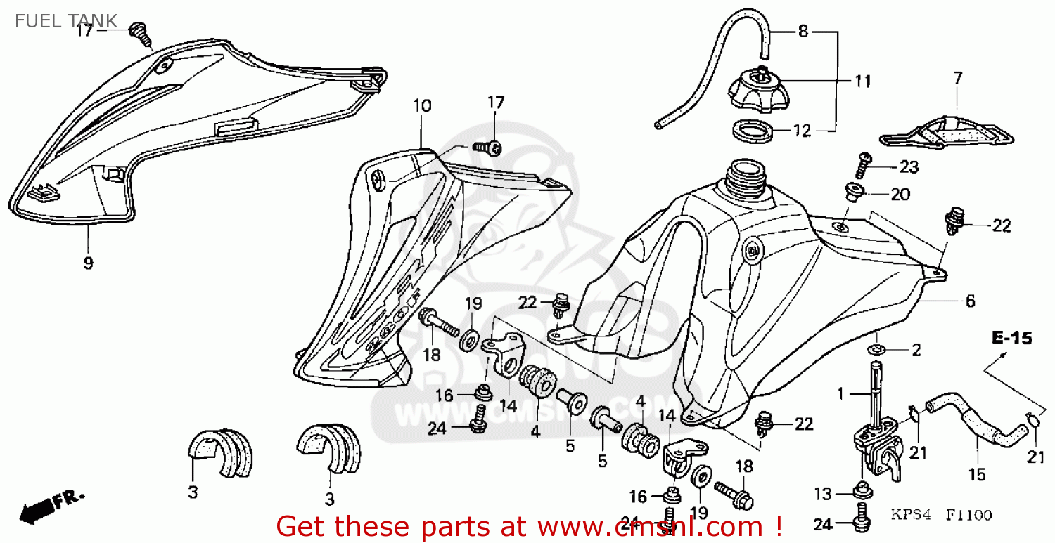 17545KPS860ZA: Shroud Set, R. Tank Honda - buy the 17545-KPS-860ZA at CMSNL