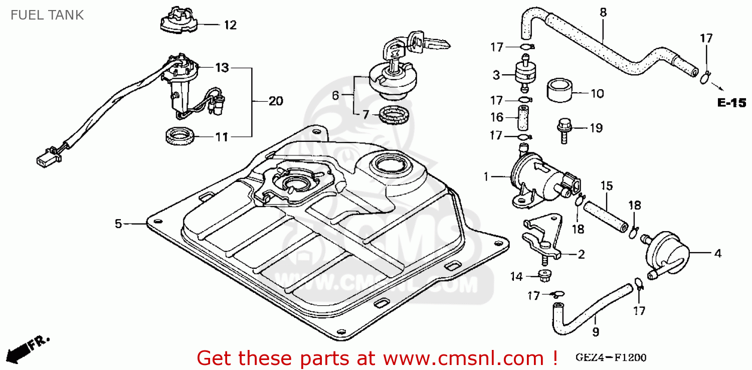 CAP COMP,FUEL FIL for NPS50 ZOOMER 2009 (9) KOREA / DX - order at CMSNL