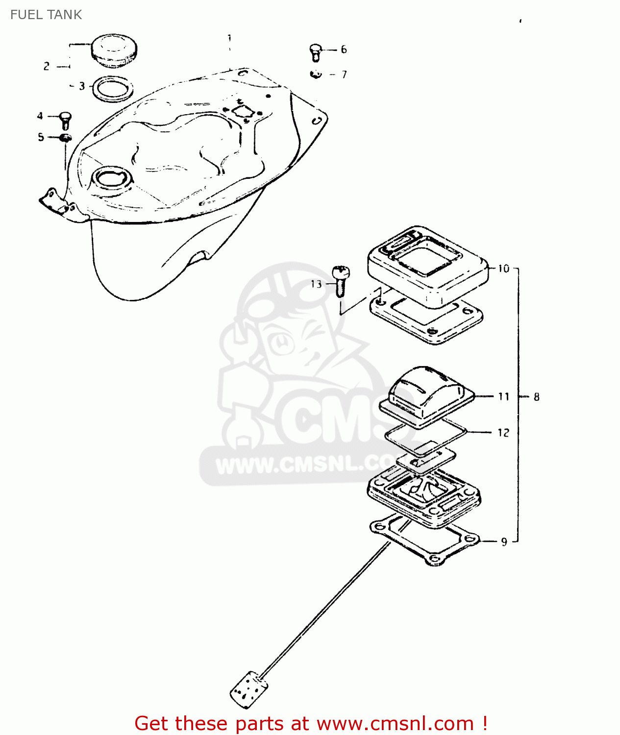 BOLT for TM75 1975 (M) USA (E03) - order at CMSNL