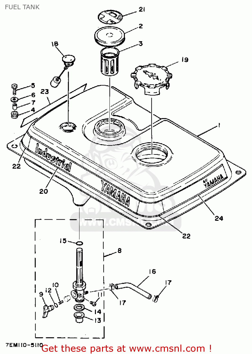 FUEL TANK COMP. for EC5000DV EC5000DVE GENERATOR - order at CMSNL