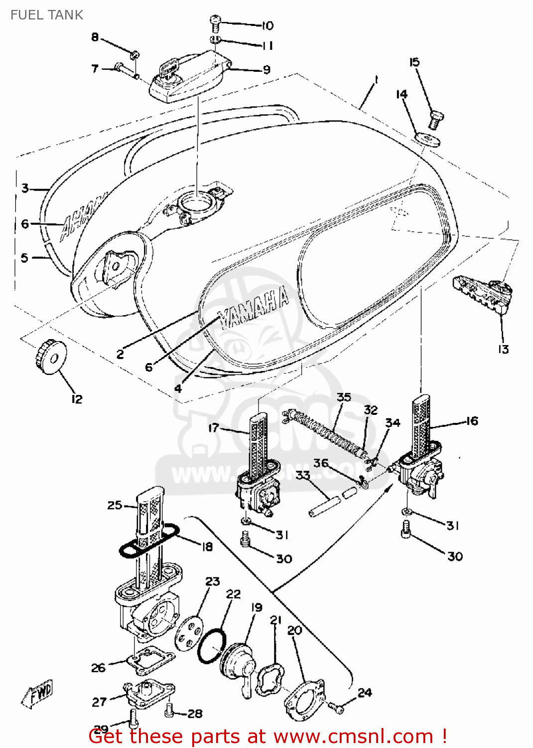 1J72424411: Graphic, Fuel Tank Upper Left Yamaha - buy the 1J7-24244-11 at CMSNL