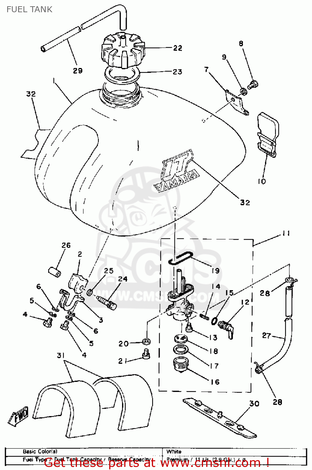 FUEL TANK COMP. for IT175 1981 (B) USA - order at CMSNL