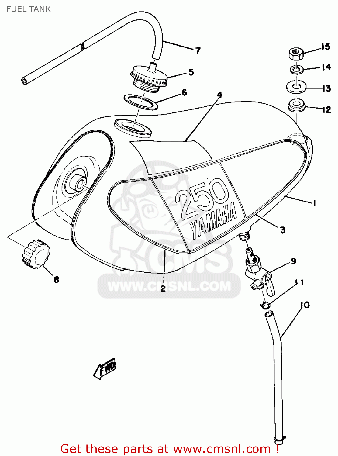509241100101: Fuel Tank Comp Yamaha - buy the 509-24110-01-01 at CMSNL