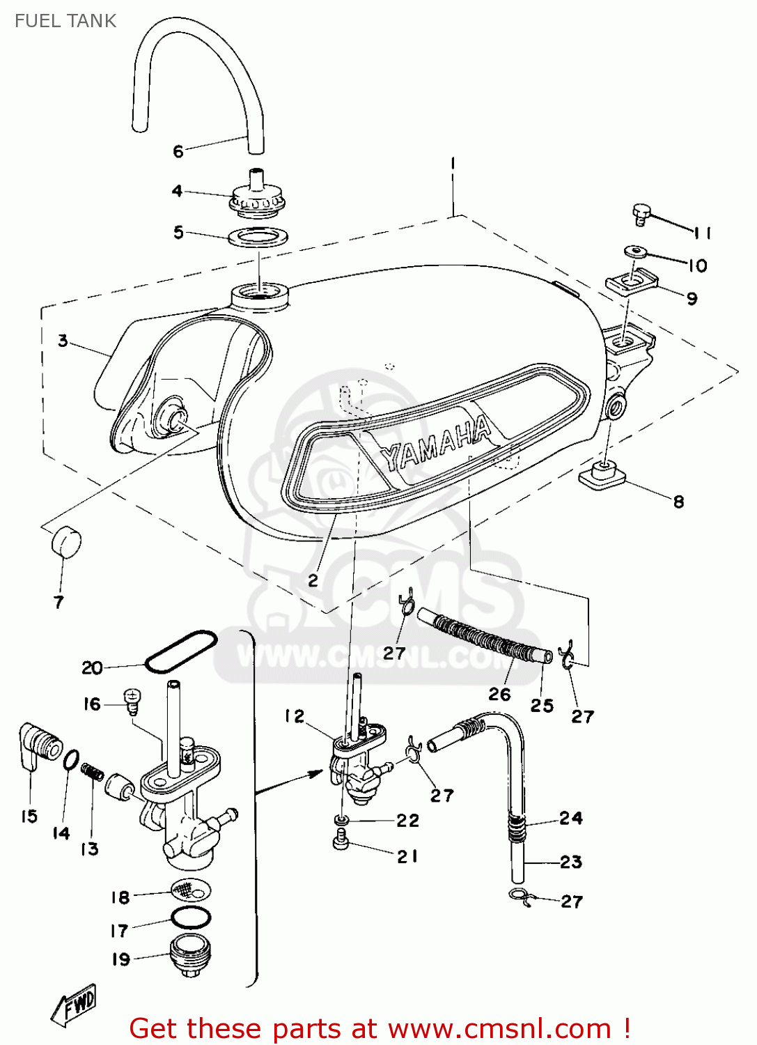 1M12424401: Graphic, Fuel Tank Left Yamaha - buy the 1M1-24244-01-00 at CMSNL