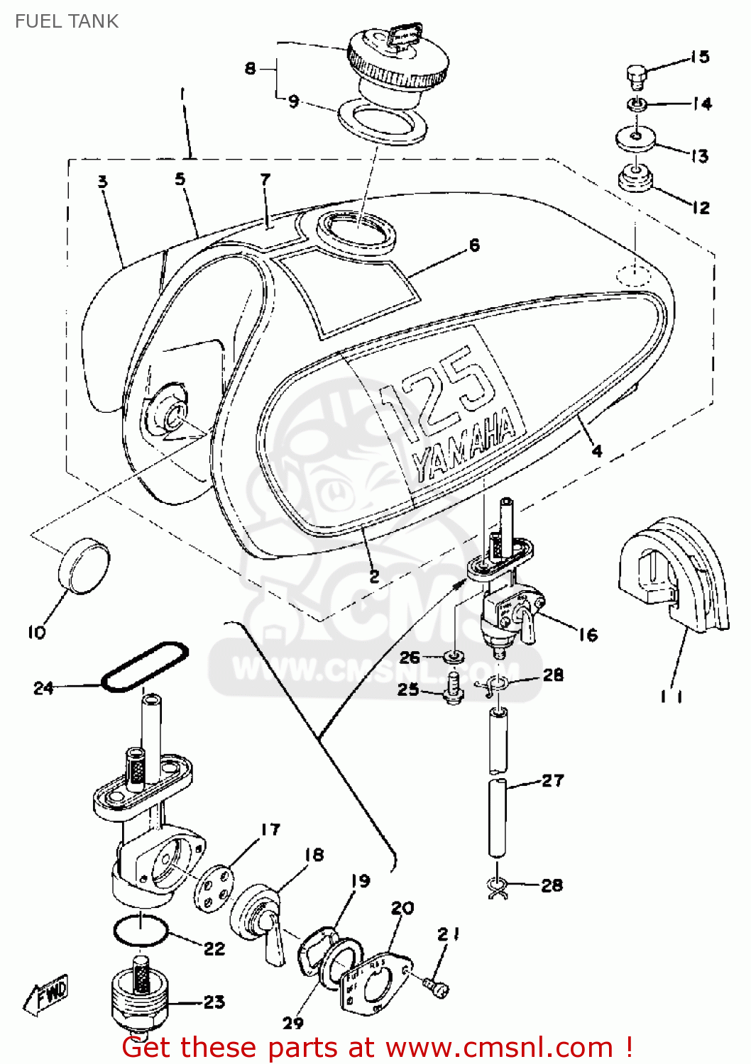 5582424400: Graphic, Fuel Tank 1 Yamaha - buy the 558-24244-00 at CMSNL