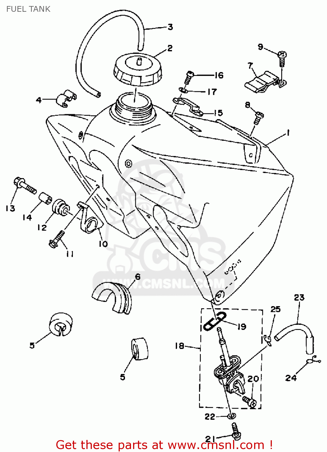 4BF2411000: Fuel Tank Comp. Yamaha - buy the 4BF-24110-00 at CMSNL