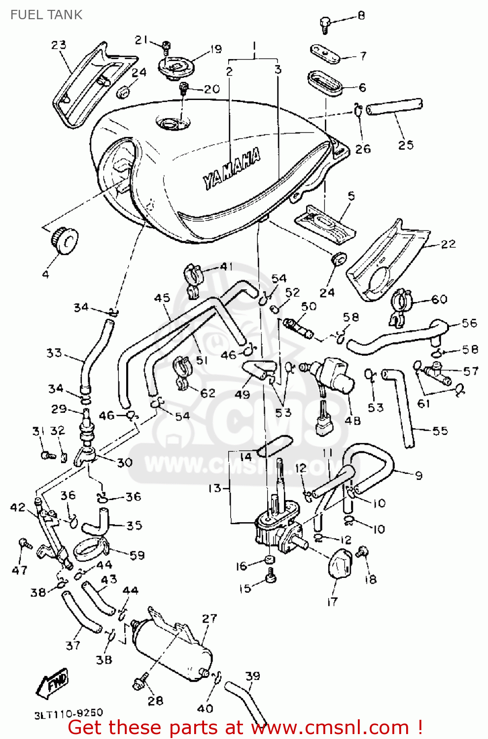 1UJ241100008: Fuel Tank Comp. Yamaha - buy the 1UJ-24110-00-08 at CMSNL