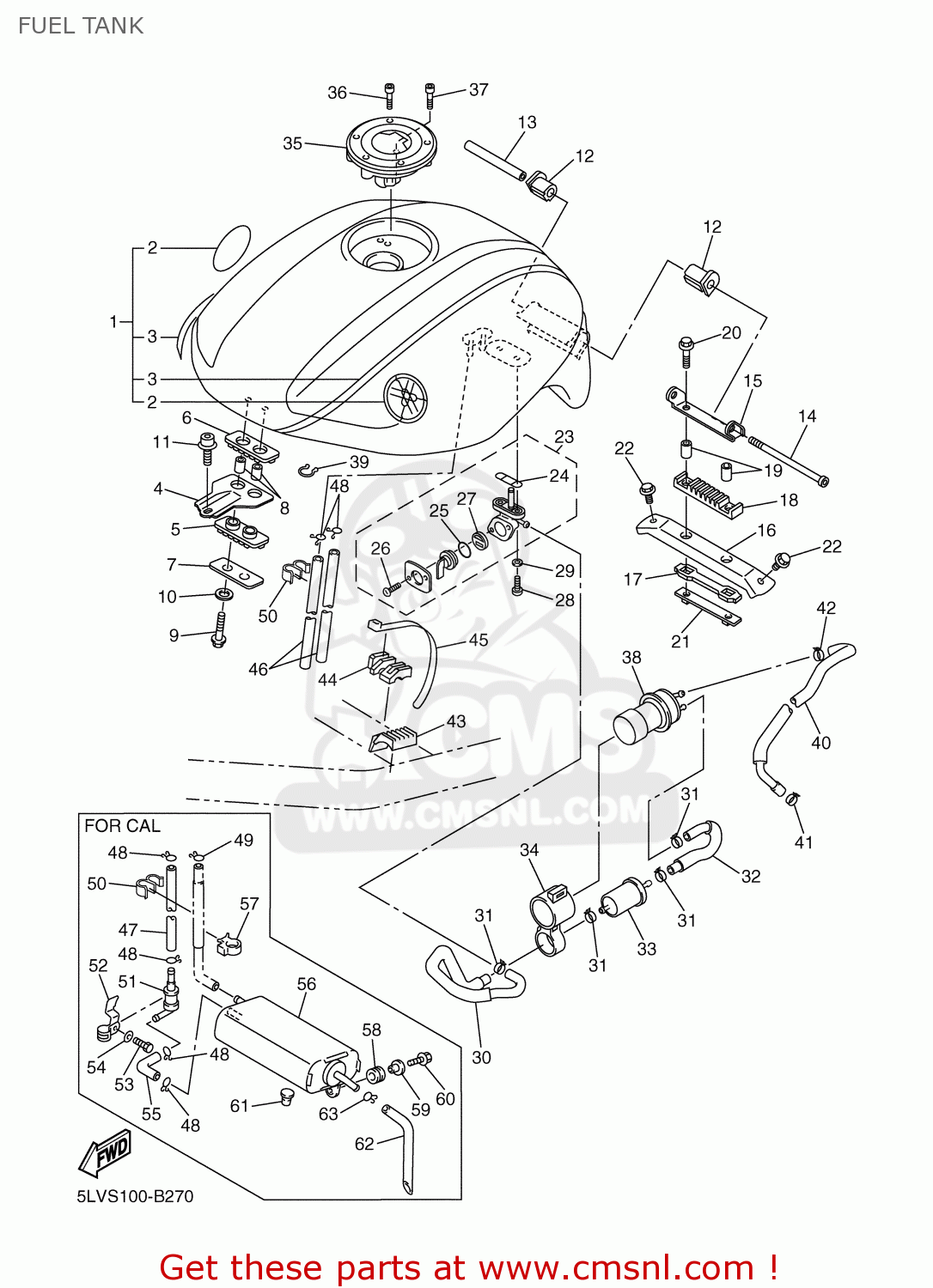 5LVY241010X2: Fuel Tank Comp. Lrys1/yb - Color Info (lrys1:light ...