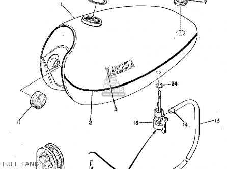 FUEL TANK COMP TOBA PEARL for TY250 1974 USA - order at CMSNL