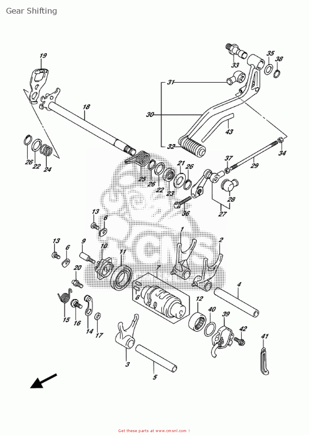 LEVER ASSY. GEAR SHIFT for SV650XA 2018 - order at CMSNL