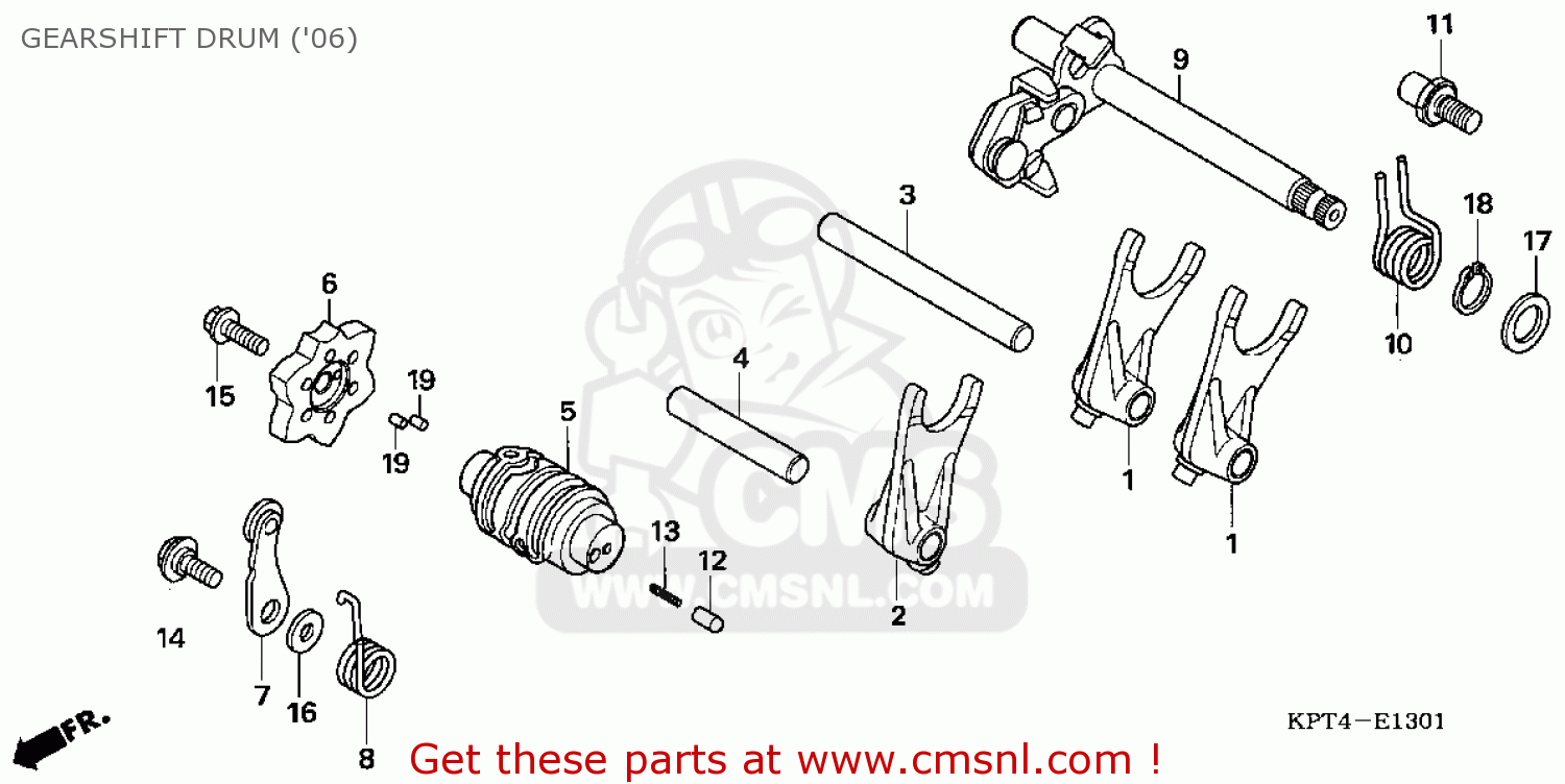 24652KRM840: Pin,shift Return Honda - buy the 24652-KRM-840 at CMSNL