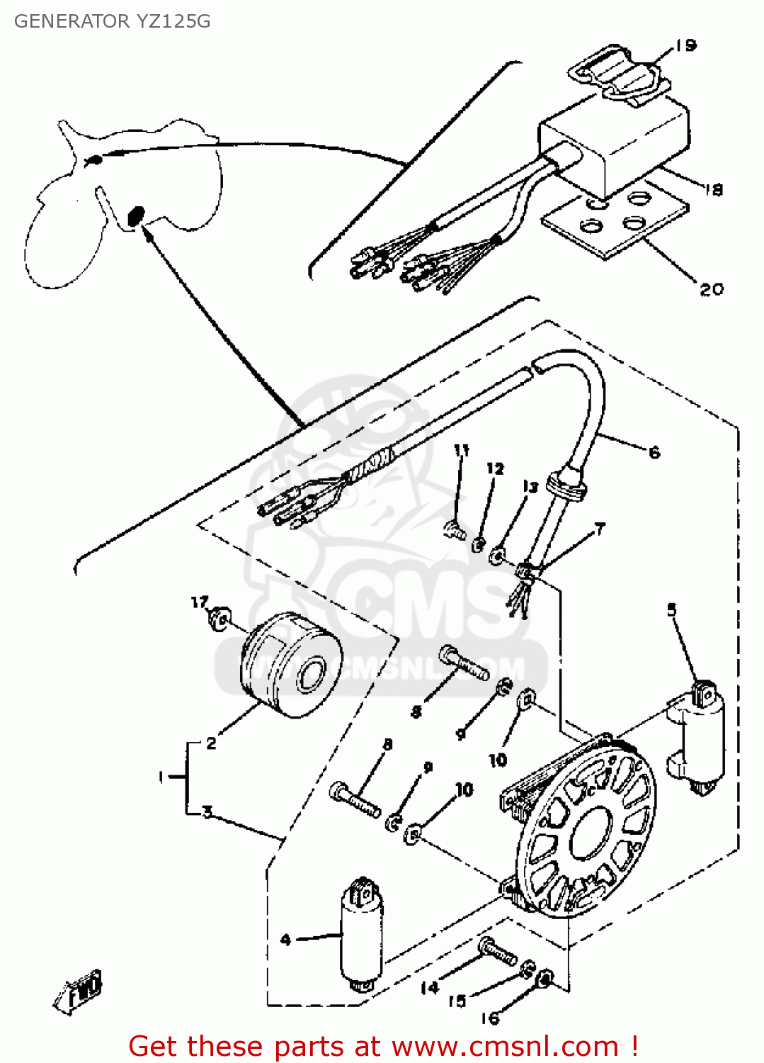 3R38550011: C.d.i. Magneto Assy Yamaha - buy the 3R3-85500-11 at CMSNL
