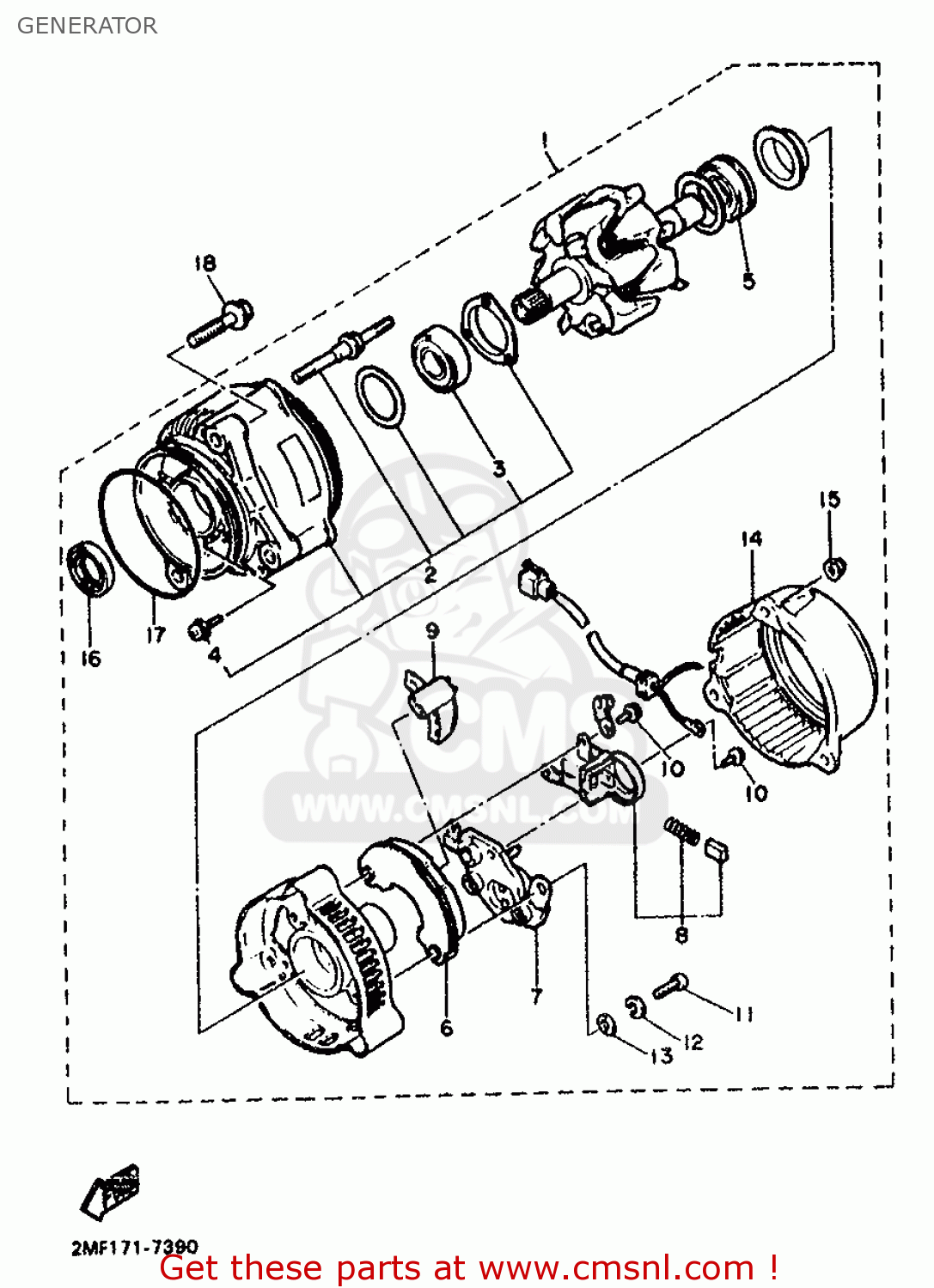 2KT8160053: Ac Generator Assy Yamaha - buy the 2KT-81600-53 at CMSNL