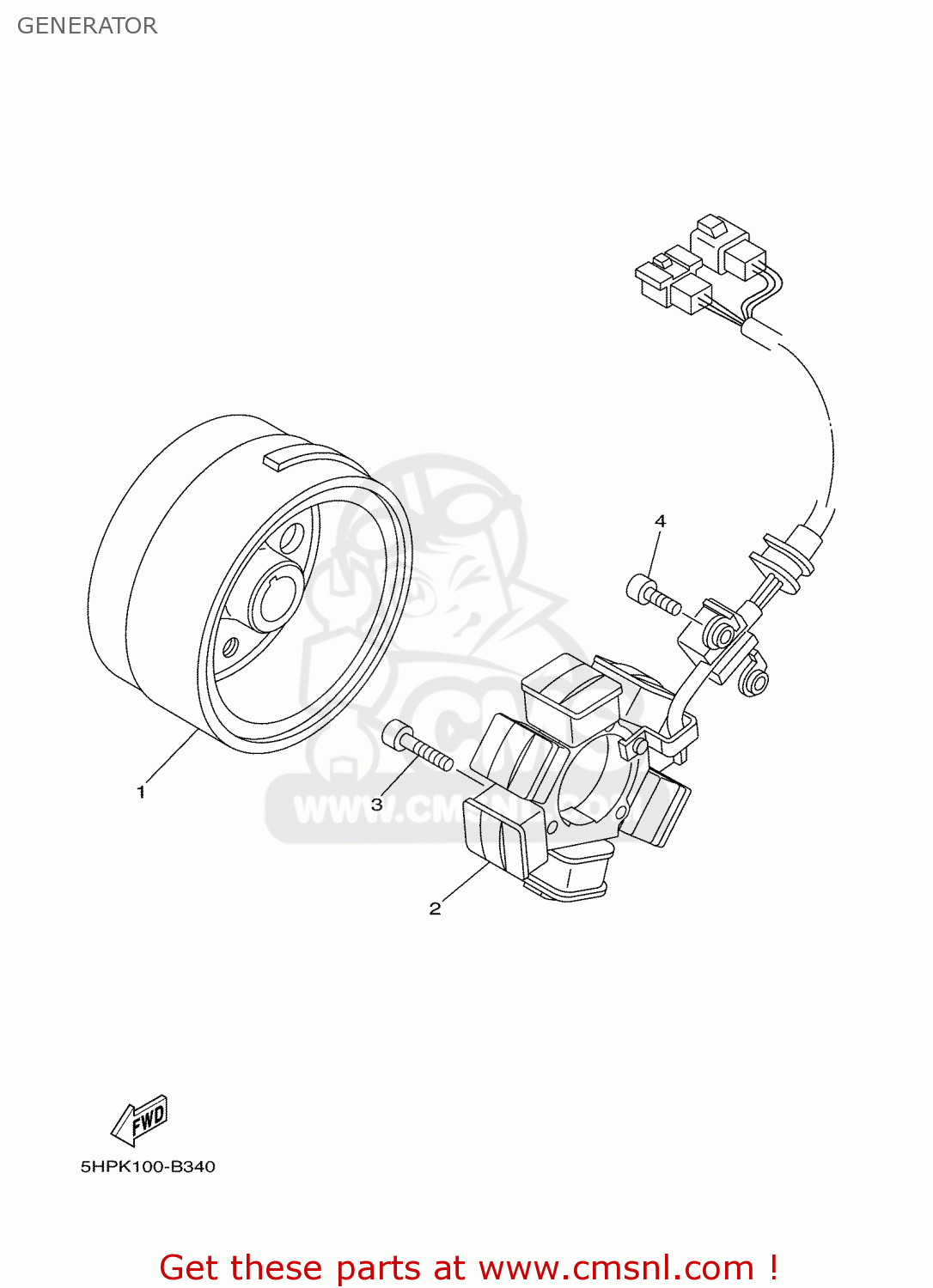1B28555000: Rotor Assy Yamaha - buy the 1B2-85550-00 at CMSNL