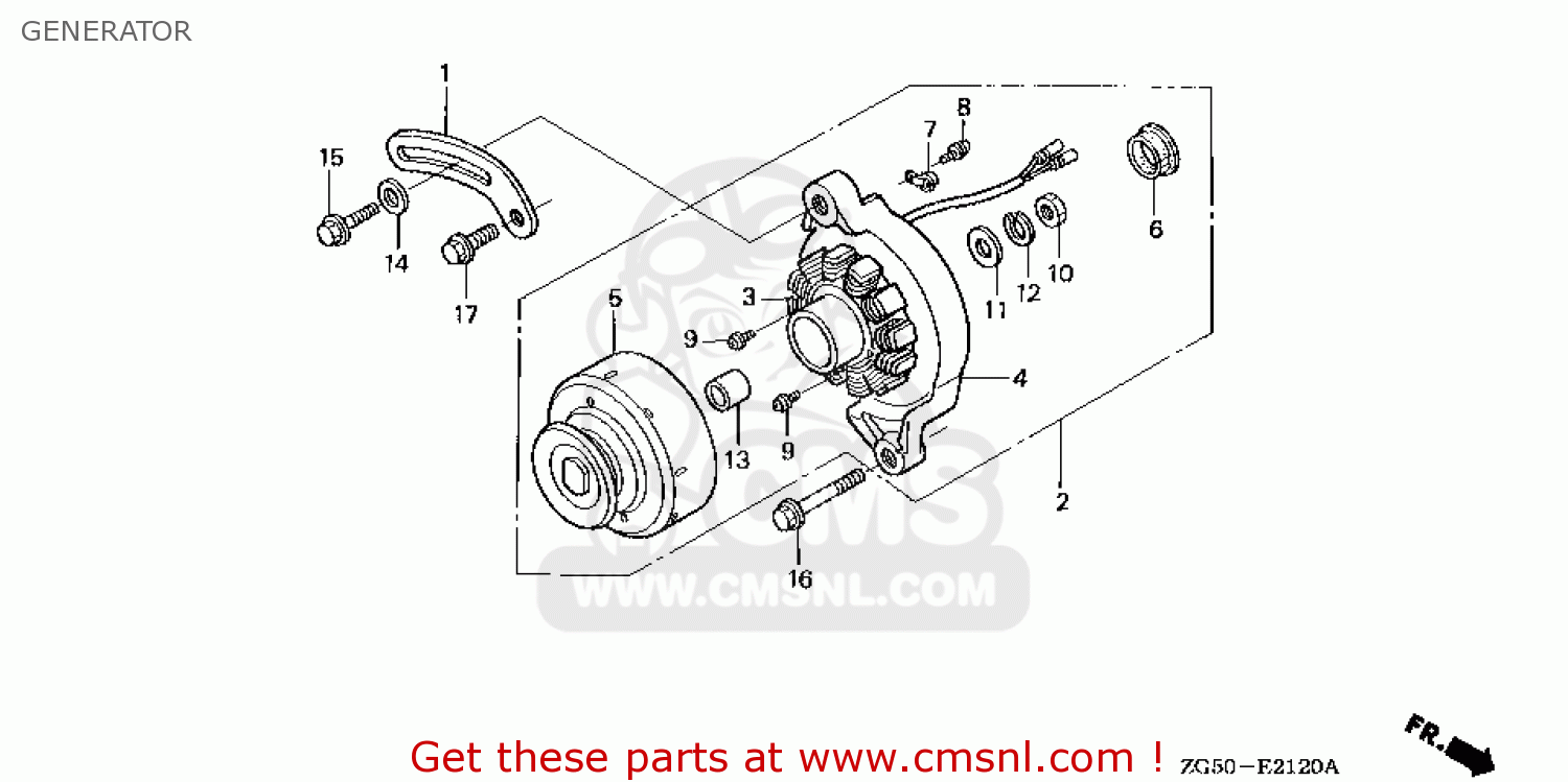 31600ZG5003: Ac Gen.assy (15a) Honda - buy the 31600-ZG5-003 at CMSNL