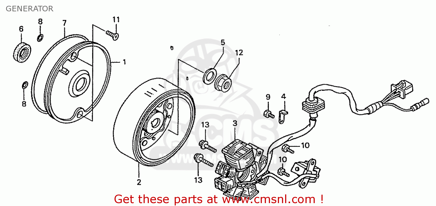 31110KFL951: Flywheel Comp. Honda - buy the 31110-KFL-951 at CMSNL