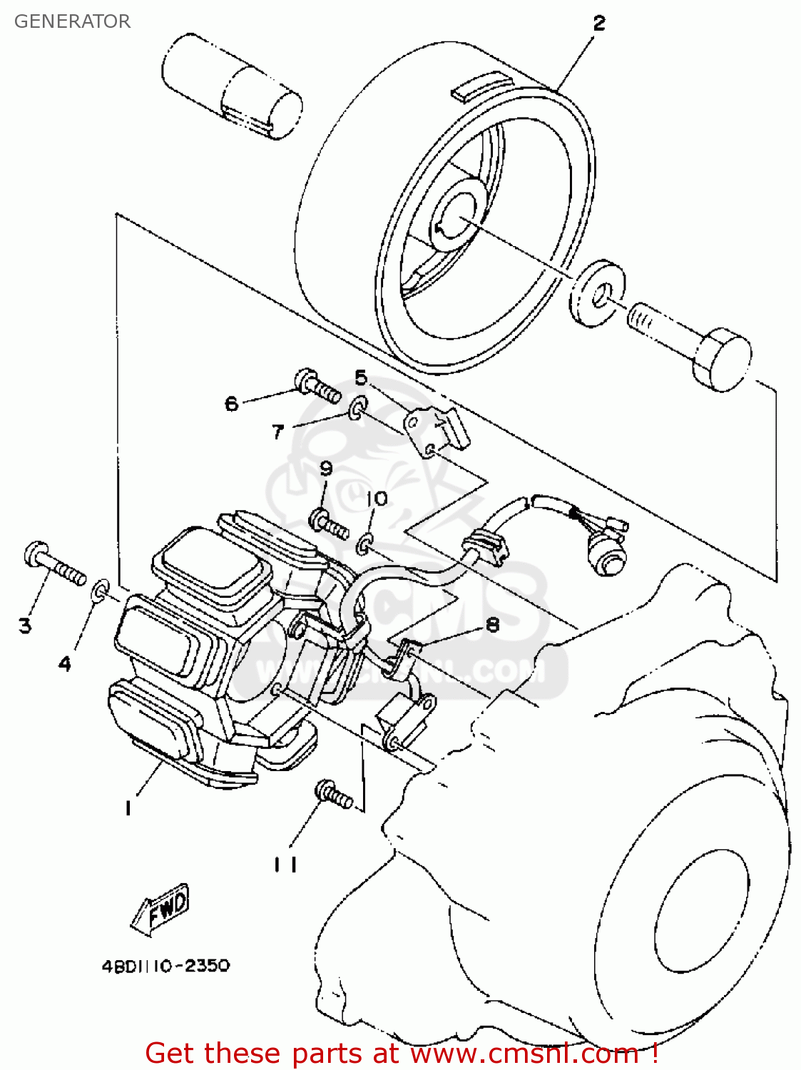 4BD8555000: Rotor Assy Yamaha - buy the 4BD-85550-00-00 at CMSNL