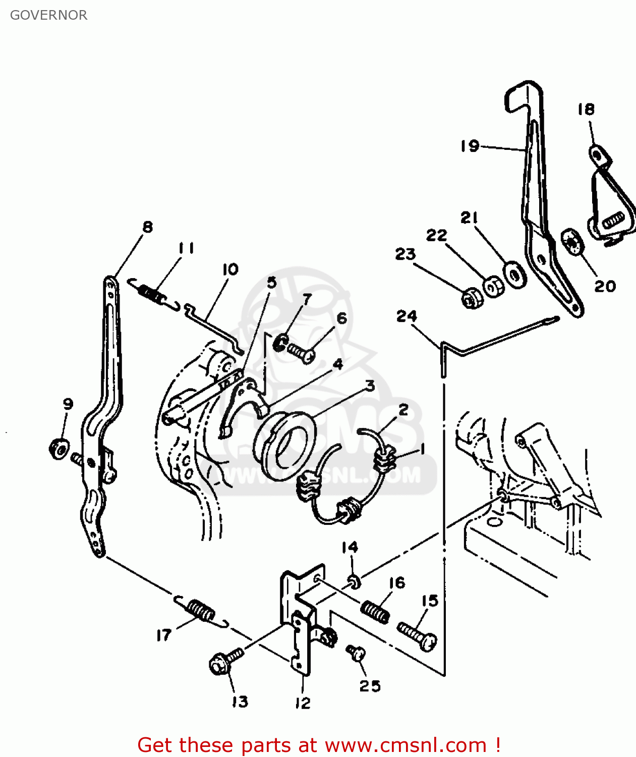 SHAFT, GOVERNOR for EF1800 EF2600 EF1200 GENERATOR - order at CMSNL