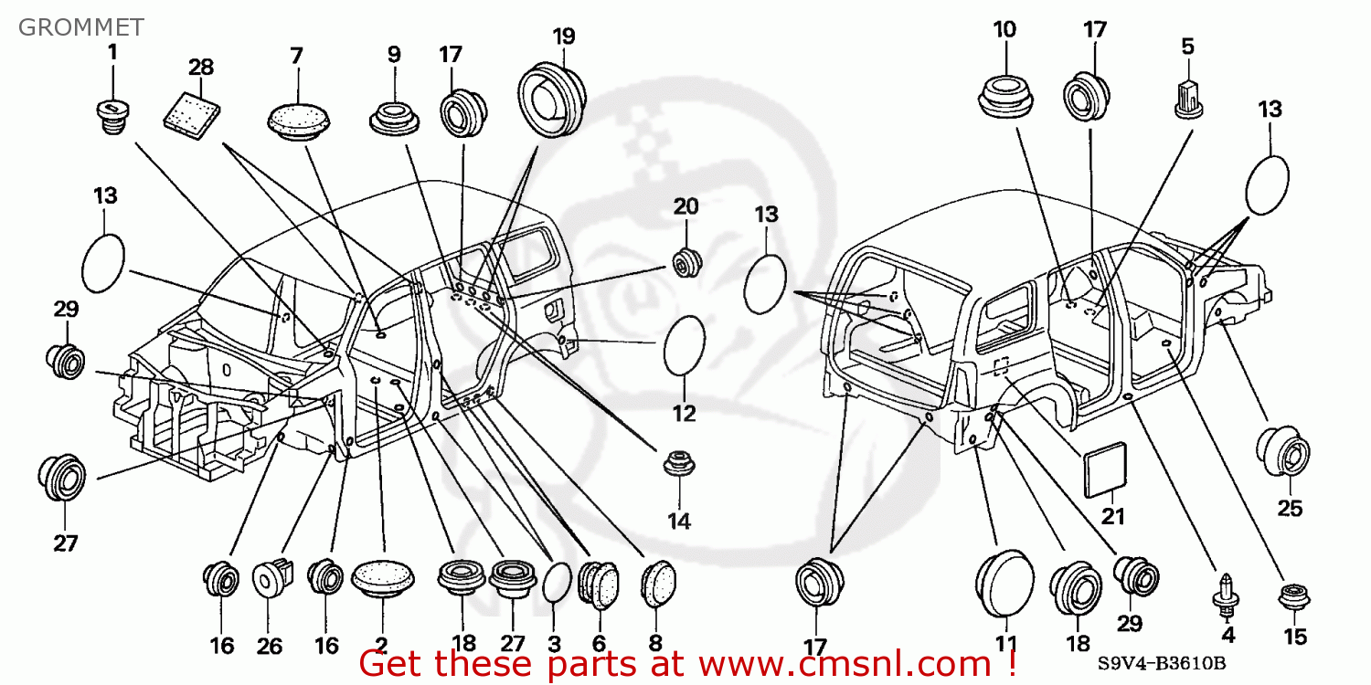 90651S3VA01: Clip,side Sill Honda - buy the 90651-S3V-A01 at CMSNL