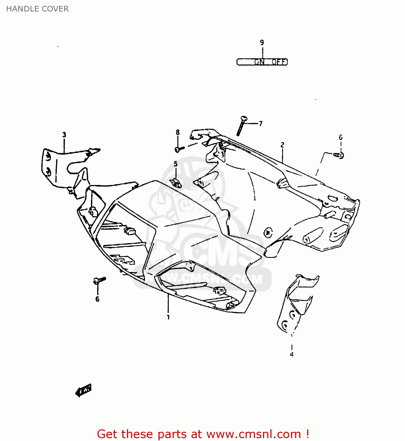 COVER,HANDLE FRONT for AH100 1994 (R) (E02 E04 E22 E34) - order at CMSNL