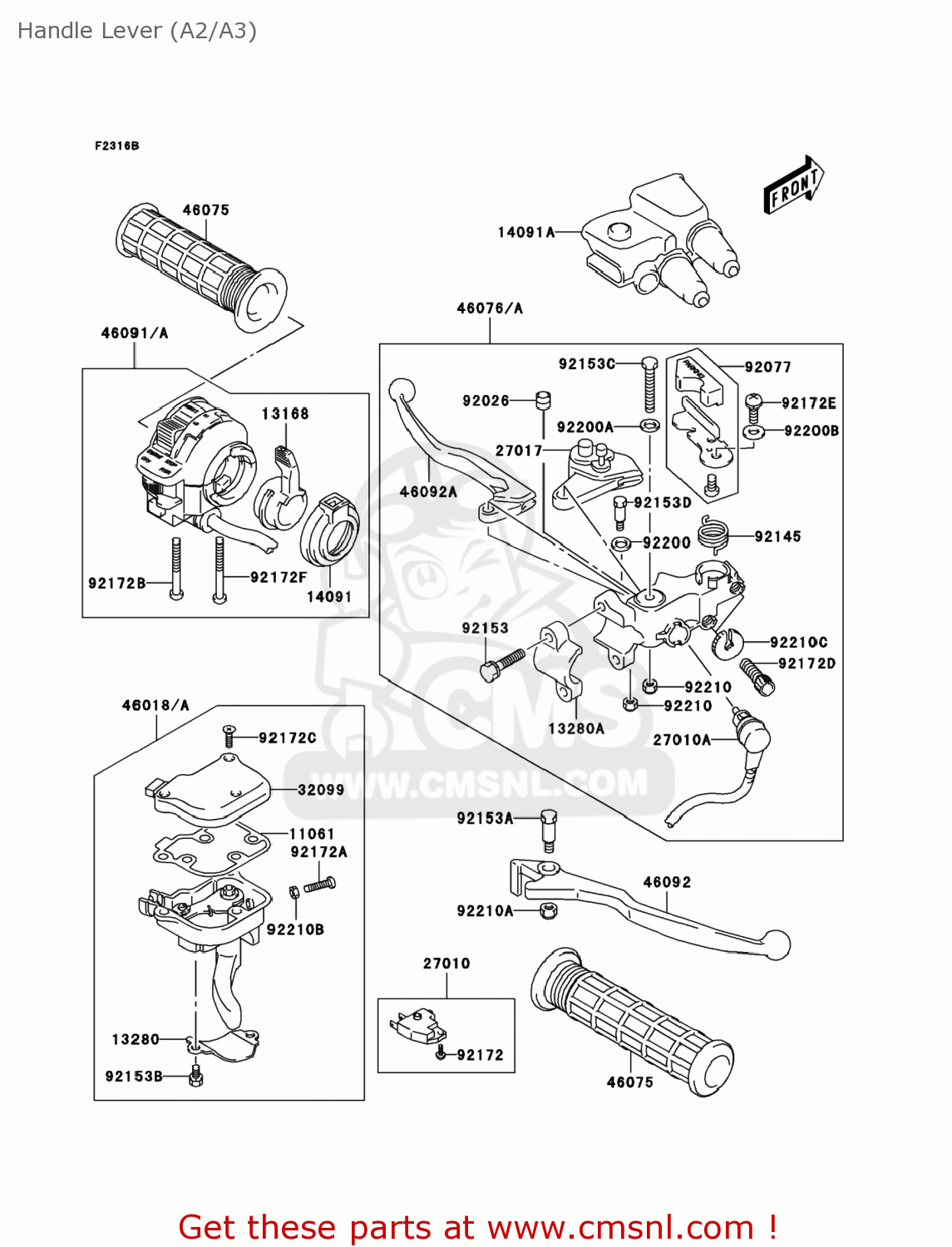 46091S010: Housing-assy-control Kawasaki - buy the 46091-S010 at CMSNL