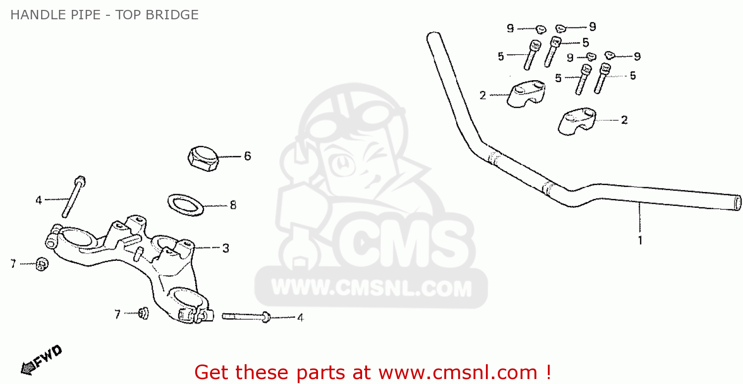 53100471900: Pipe Strg.handle Honda - buy the 53100-471-900 at CMSNL