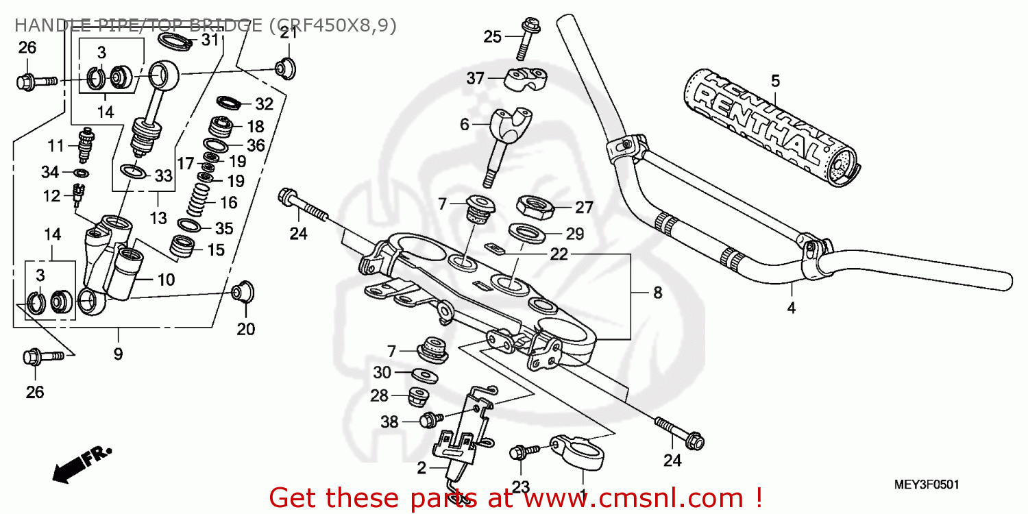 53300MEYA20: Bridge Comp,fork Honda - buy the 53300-MEY-A20 at CMSNL