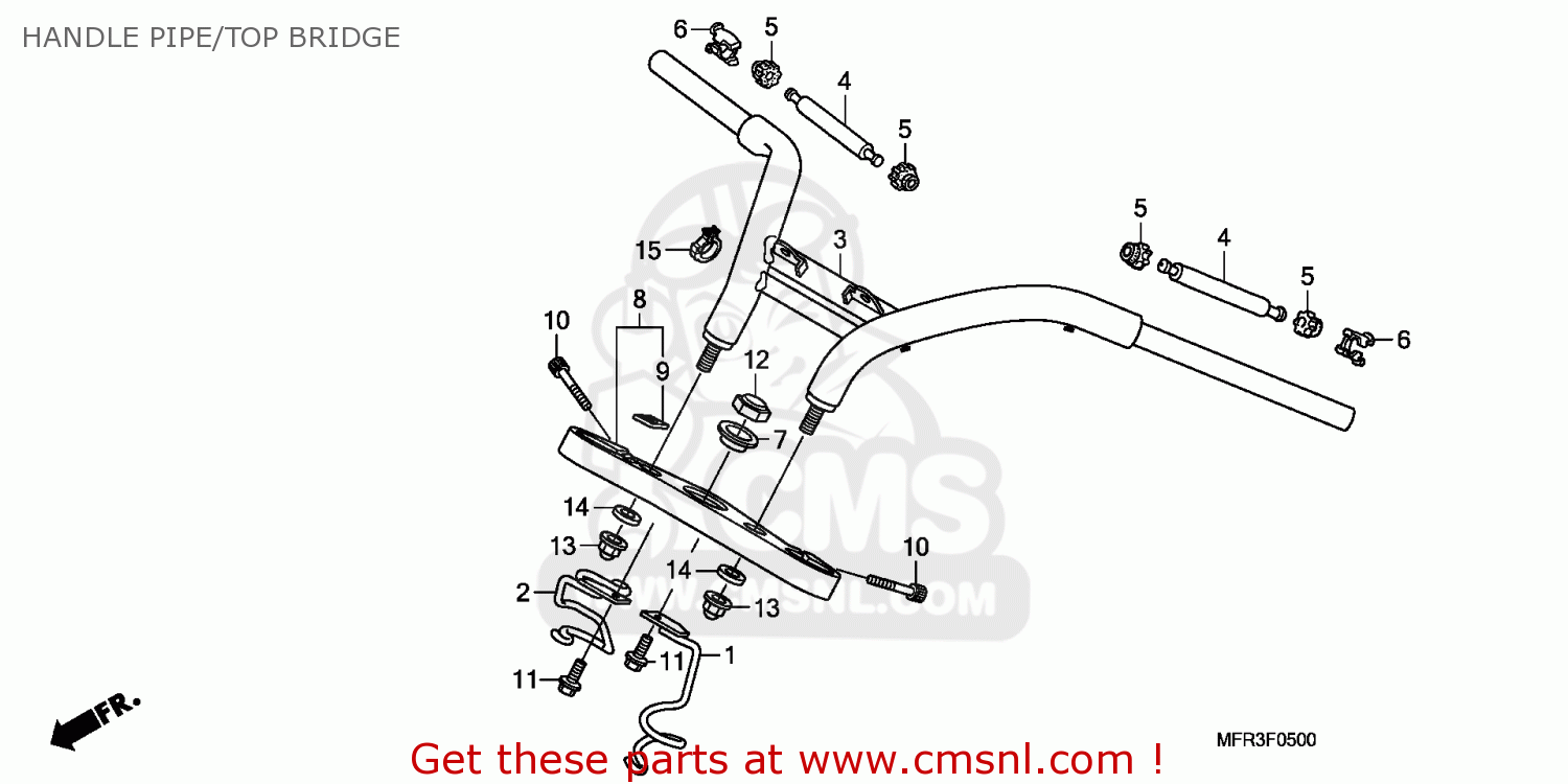 53100MFR670: Pipe Comp,strg Ha Honda - buy the 53100-MFR-670 at CMSNL